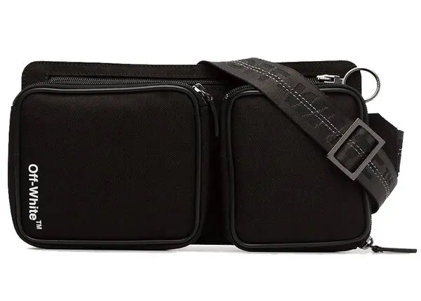 Off-White Cordura Logo Belt Bag - Black