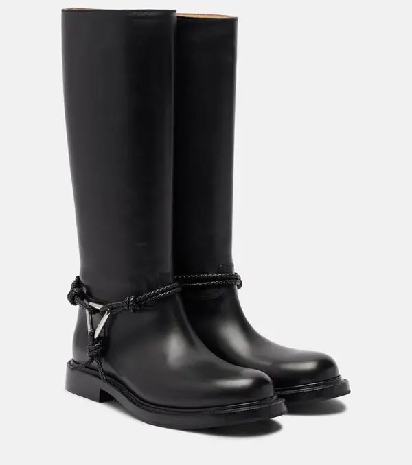 Bottega Veneta James Knee-high Leather Boots - Black