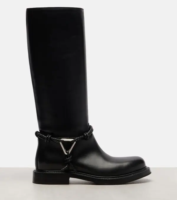 Bottega Veneta James Knee-high Leather Boots - Black