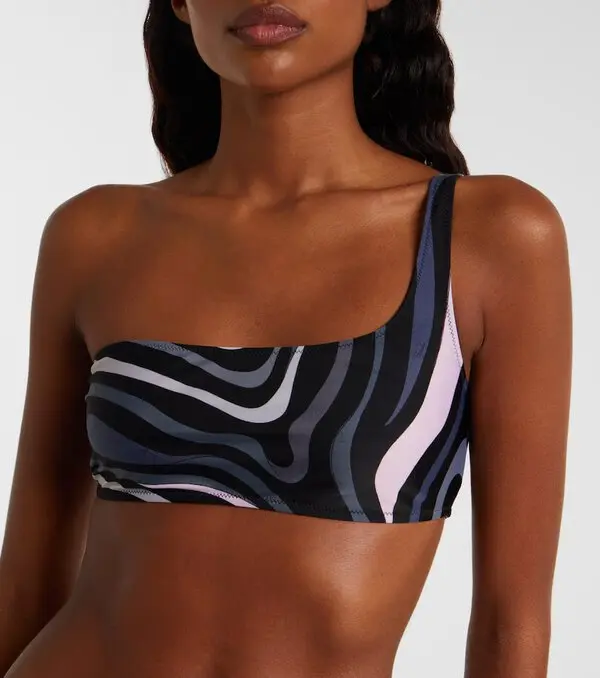 Emilio Pucci Marmo Bikini Top - Black