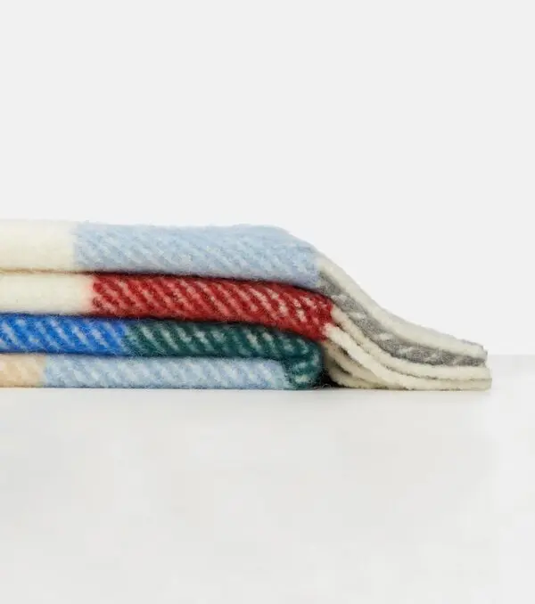 Loewe Checked Alpaca And Wool-blend Blanket