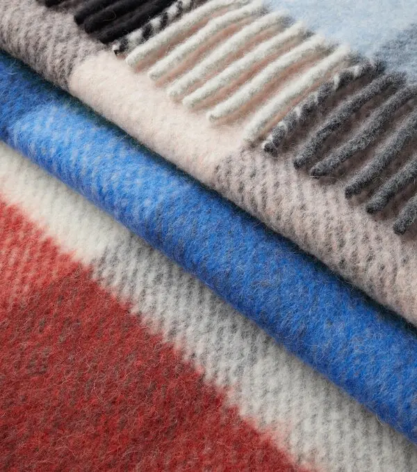 Loewe Checked Alpaca And Wool-blend Blanket