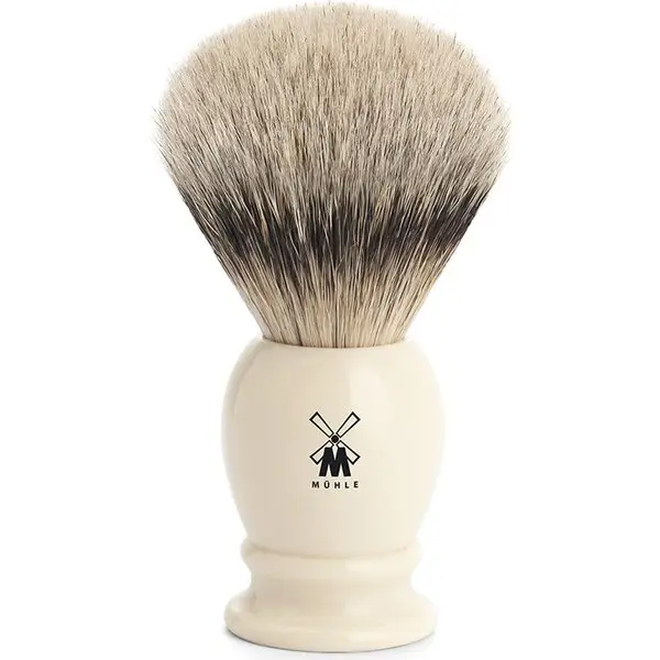 MUHLE Classic Large Faux Silvertip Badger Shaving Brush - Ivory