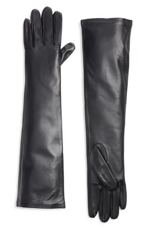 HIGH HEEL JUNGLE Florence Leather Opera Gloves - Black