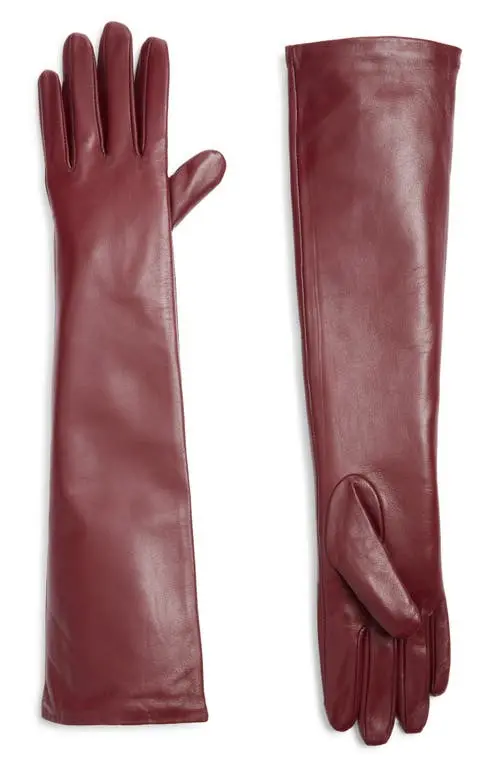 HIGH HEEL JUNGLE Florence Leather Opera Gloves - Burgundy