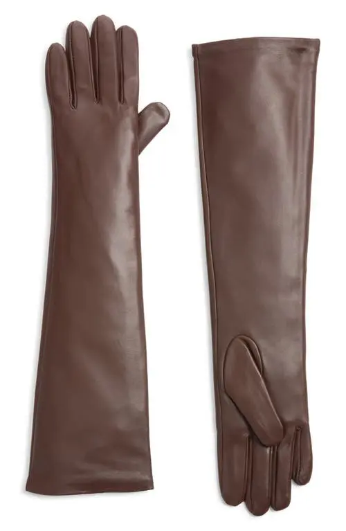 HIGH HEEL JUNGLE Florence Leather Opera Gloves - Chocolate