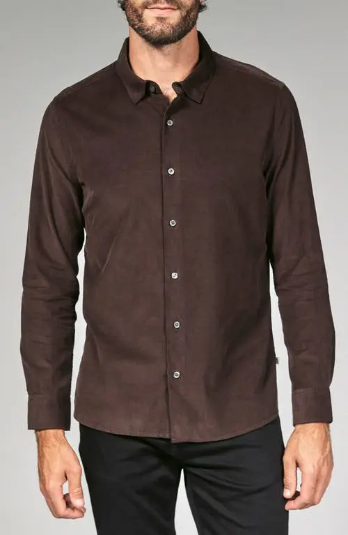 7 Diamonds Herigate Cotton Corduroy Button-up Shirt - Bordeaux