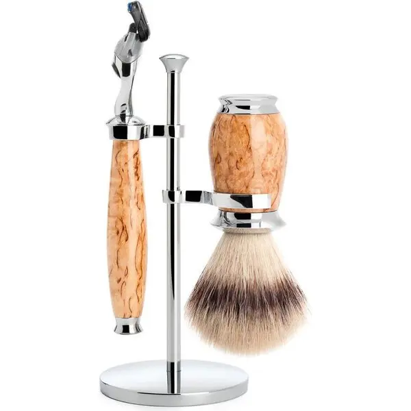 MUHLE Purist Karelian 3-piece Shaving Set - Masur Birch