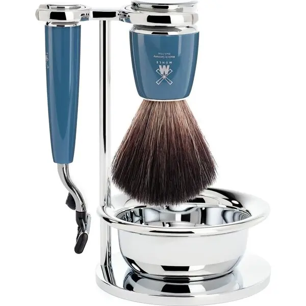 MUHLE Rytmo 4-piece Shaving Set - Petrol Blue