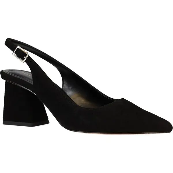 Pelle Moda Florin Pointed Toe Slingback Pumps - Black