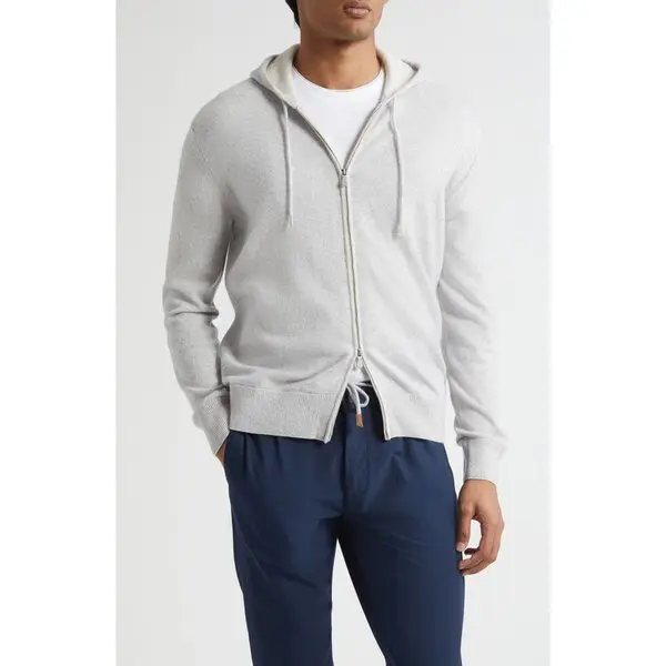 Eleventy Full Zip Cashmere Hoodie