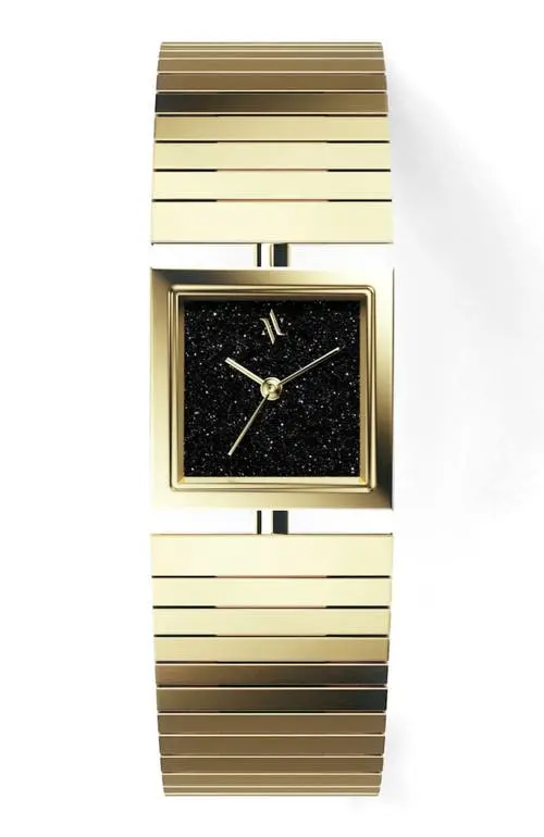 VANNA Linea Gemstone Watch - Black Sandstone-gold