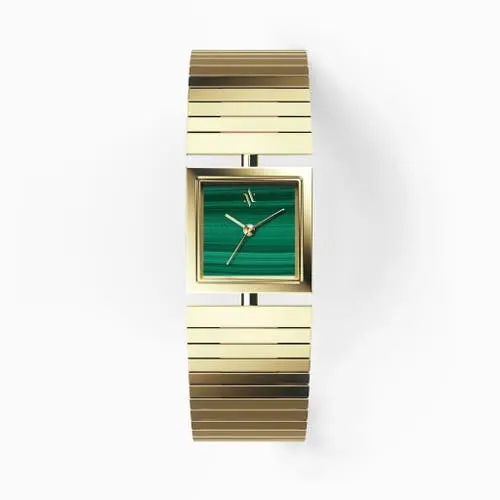VANNA Linea Gemstone Watch - Green Malachite