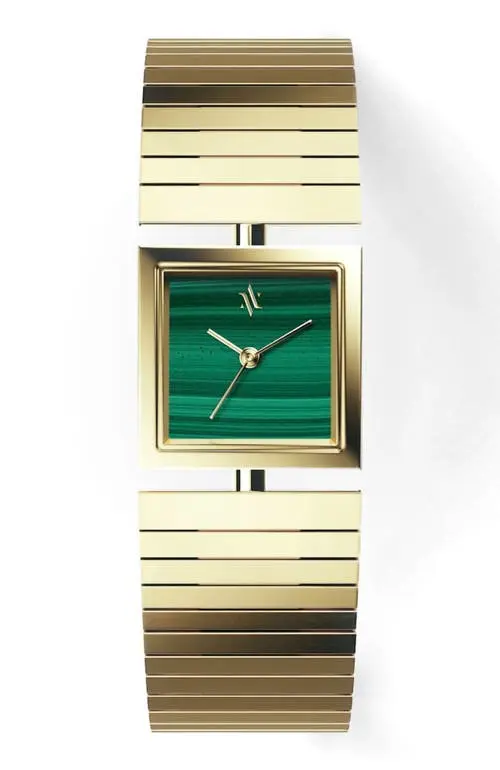 VANNA Linea Gemstone Watch - Malachite-gold