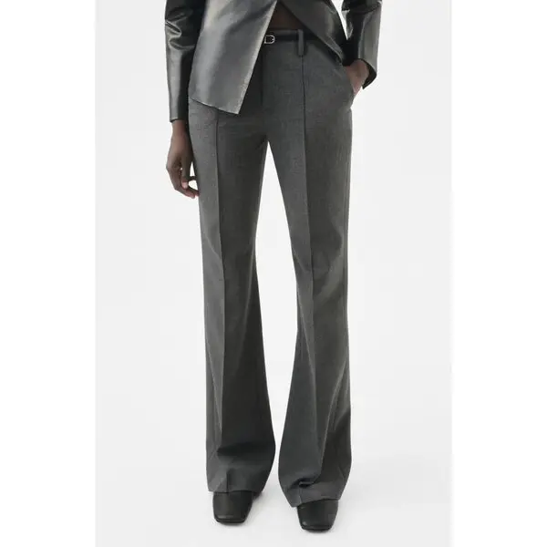 Mango Selection Belted Straight-leg Trousers