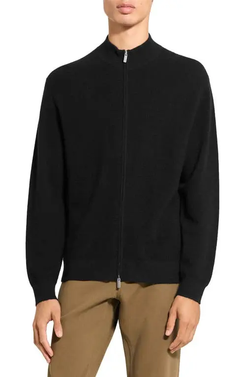 Theory Cyr Cashmere Zip Cardigan - Black