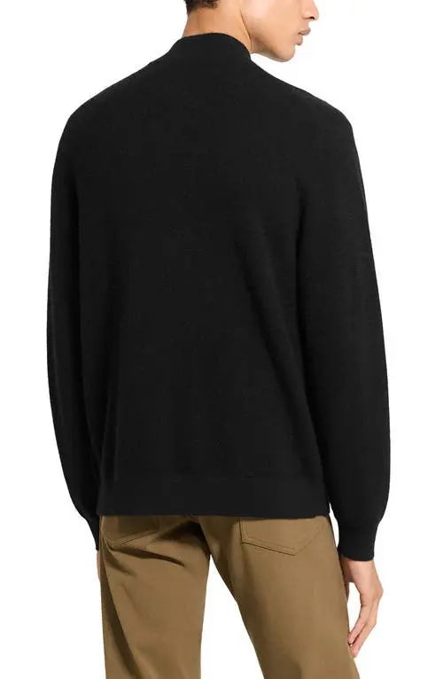 Theory Cyr Cashmere Zip Cardigan - Black
