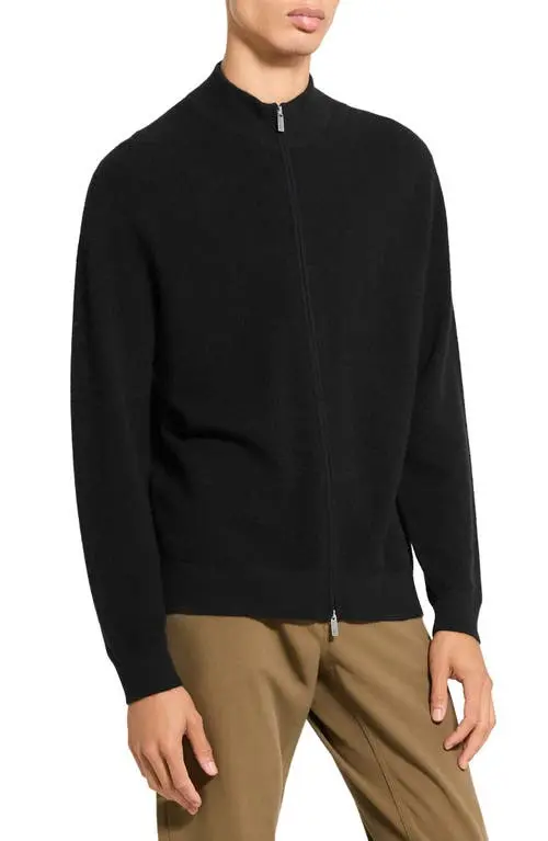 Theory Cyr Cashmere Zip Cardigan - Black