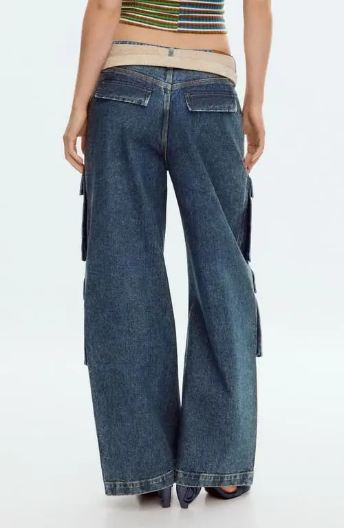 Desigual Wide Leg Cargo Jeans