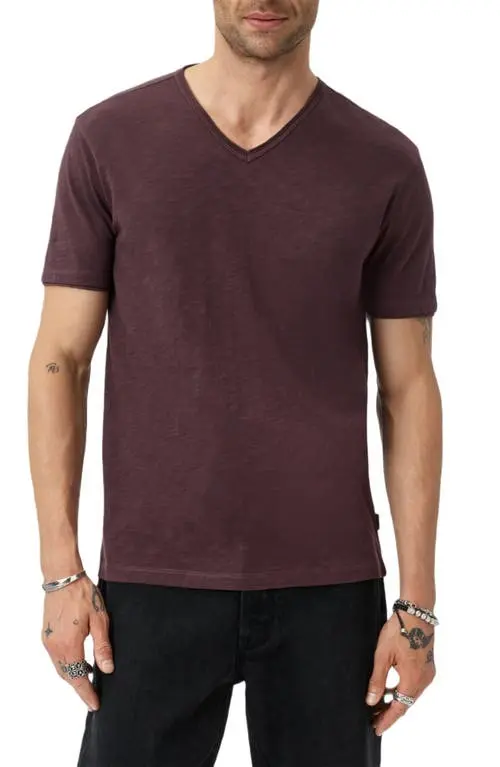 John Varvatos Miles Slub Organic Cotton T-shirt - Plum