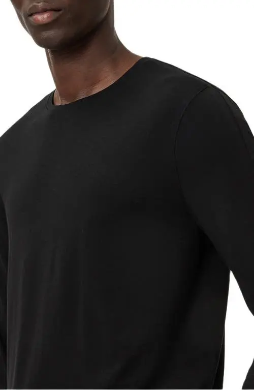 John Varvatos Clemente Lyocell & Wool Long Sleeve T-shirt - Black