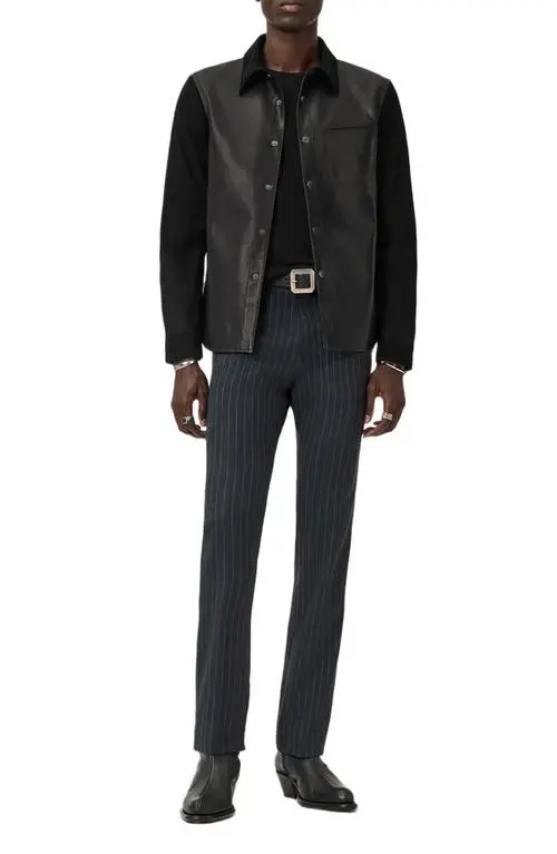 John Varvatos Clemente Lyocell & Wool Long Sleeve T-shirt - Black
