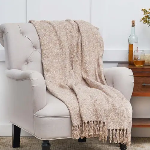 C&F HOME Cozy Throw Blanket Collection - Beige
