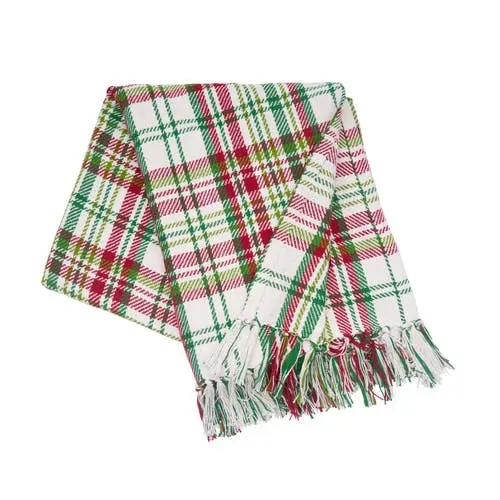 C&F HOME Plaid Throws - Green/ivory