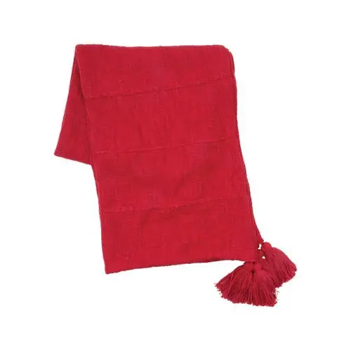 CAROL & FRANK Constance Throw Blanket Collection - Red