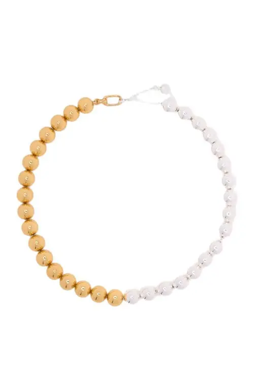 Maje Two-tone Sphere Necklace - Golden/silver