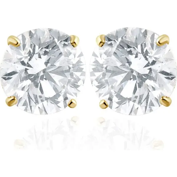 BLISS DIAMOND 2 Carat Tw Lab Grown Diamond Stud Earrings - 14k Yellow Gold