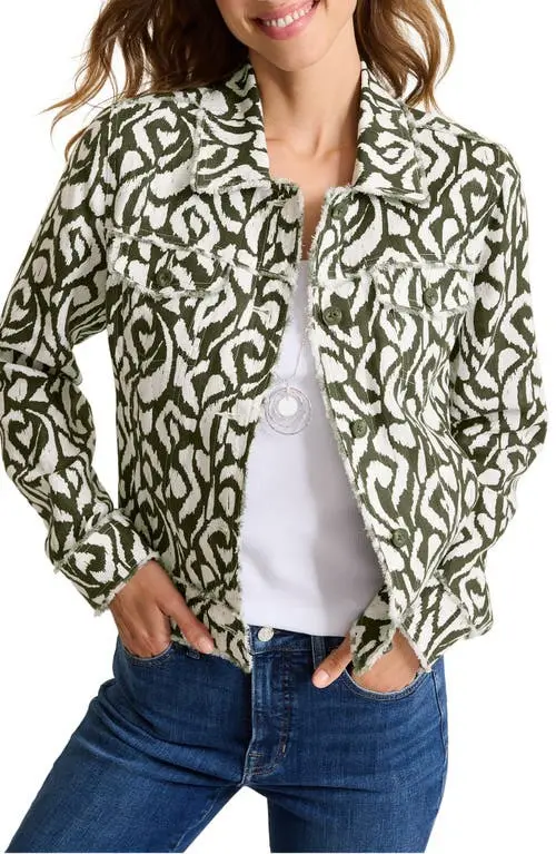 Tommy Bahama Ikat Print Linen Jacket - Palm Verde