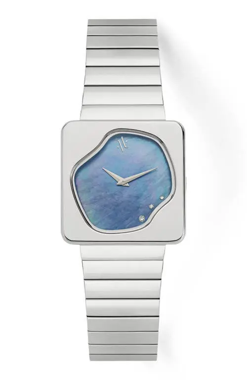 VANNA Astra Gemstone And Diamonds Watch - Blue Pearl-silver