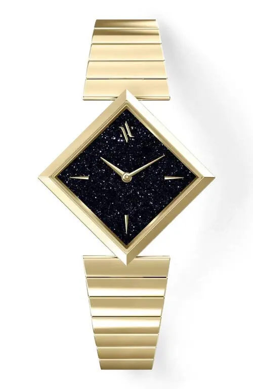 VANNA Luna Bracelet Watch - Black Sandstone-gold