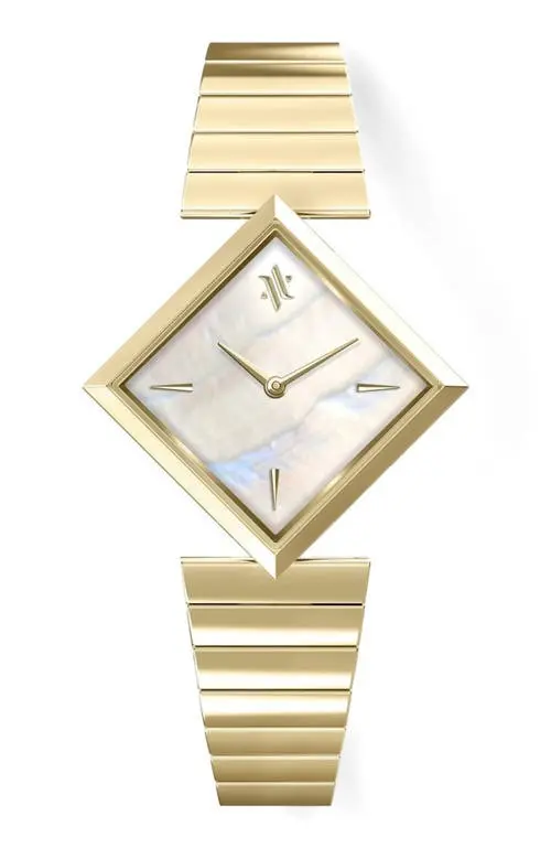 VANNA Luna Bracelet Watch - White Pearl-gold