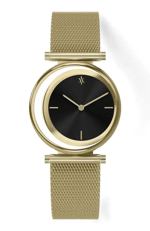 VANNA Eclipse Watch - Black Sunray-gold