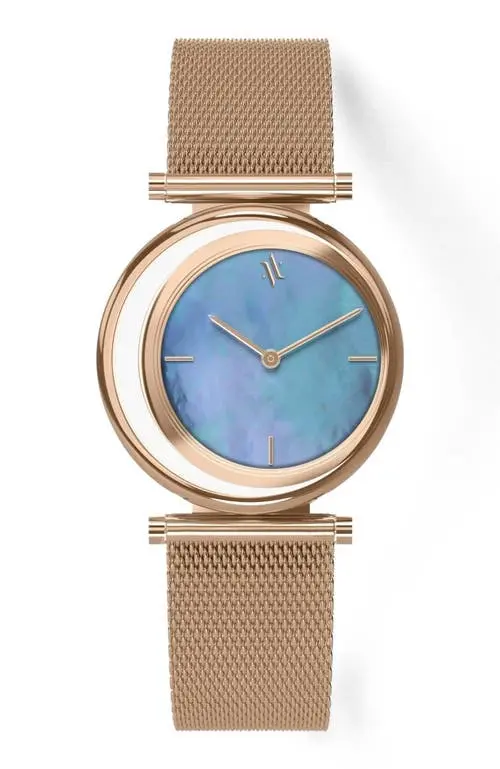 VANNA Eclipse Watch - Blue Pearl-rose Gold