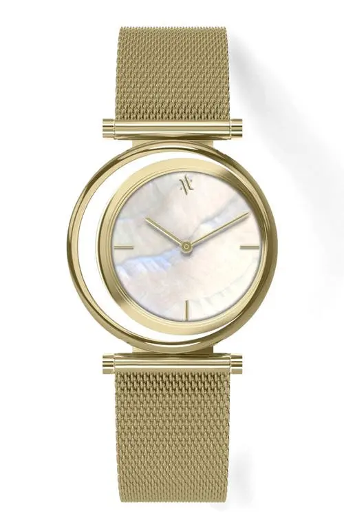 VANNA Eclipse Watch - White Pearl-gold