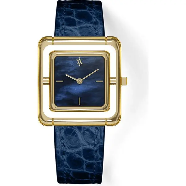 VANNA Umbra Aurora Pearl Watch - Blue Pearl-gold