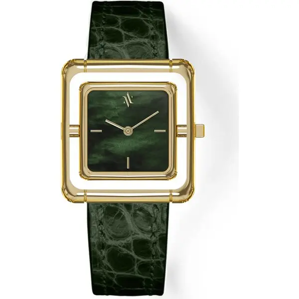 VANNA Umbra Aurora Pearl Watch - Green Pearl-gold