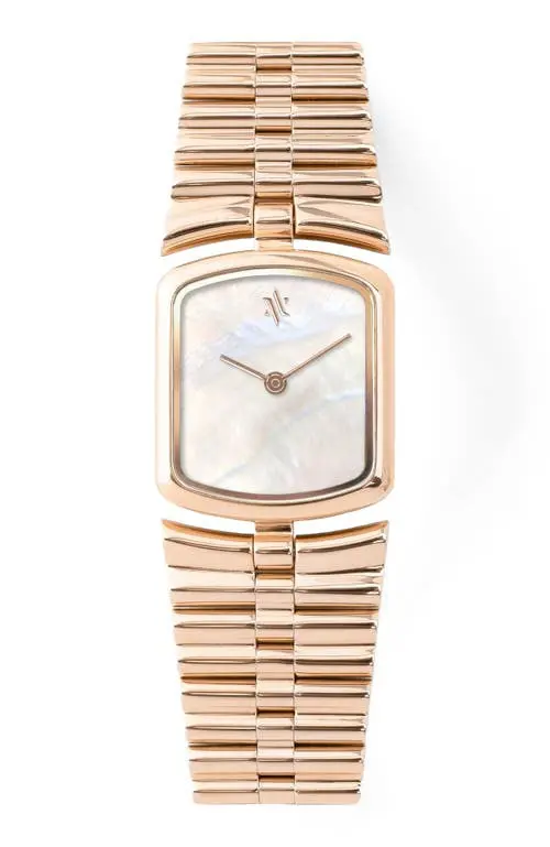 VANNA Amare Gemstone Watch - White Pearl-rose Gold