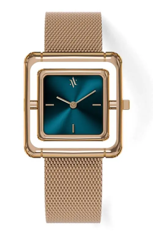 VANNA Umbra Swiss Quartz Watch - Blue-rose Gold