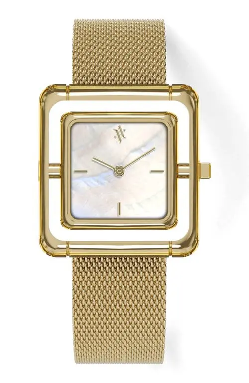 VANNA Umbra Swiss Quartz Watch - White Pearl-gold