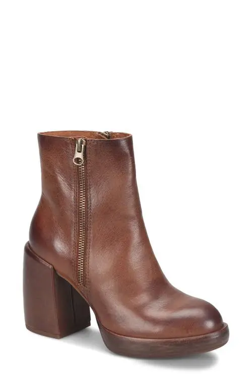 Kork-Ease® Aime Platform Bootie - Rust Leather