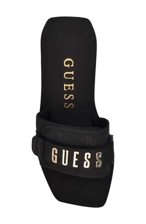 Guess Dellean Platform Wedge Sandal - Black