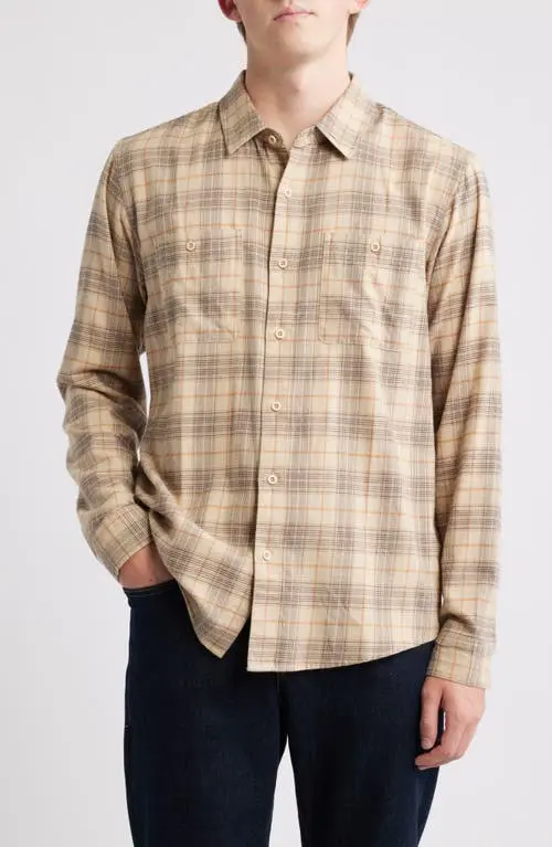 Ag Wayne Plaid Button-up Work Shirt - Tan Multi