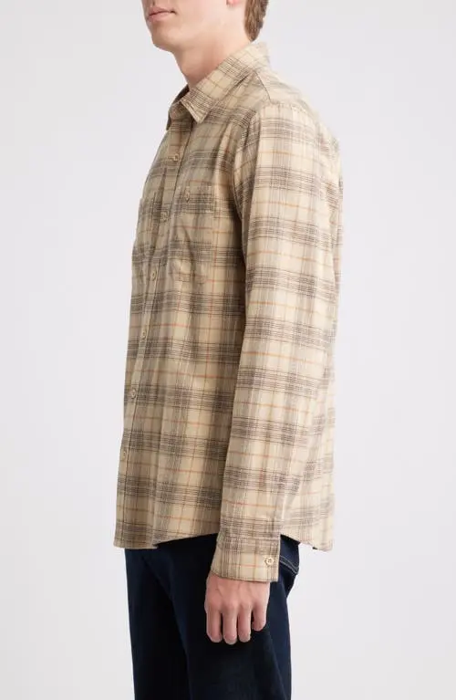 Ag Wayne Plaid Button-up Work Shirt - Tan Multi