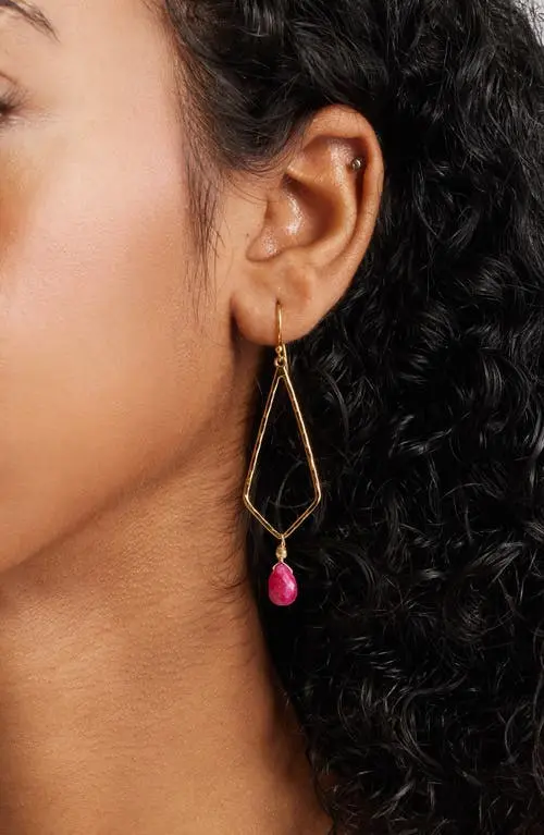 KIARA BY KI-ELE Gigi Drop Earrings - Gold/sapphire