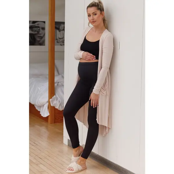PINKBLUSH Solid Basic Maternity Leggings