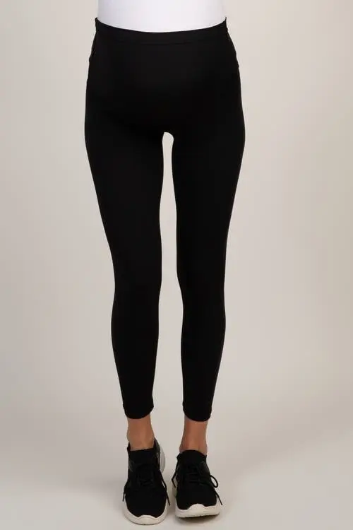 PINKBLUSH Solid Basic Maternity Leggings